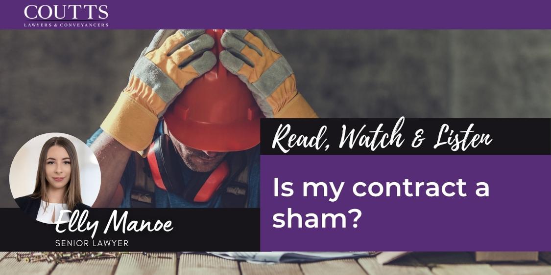 Is my contract a sham?